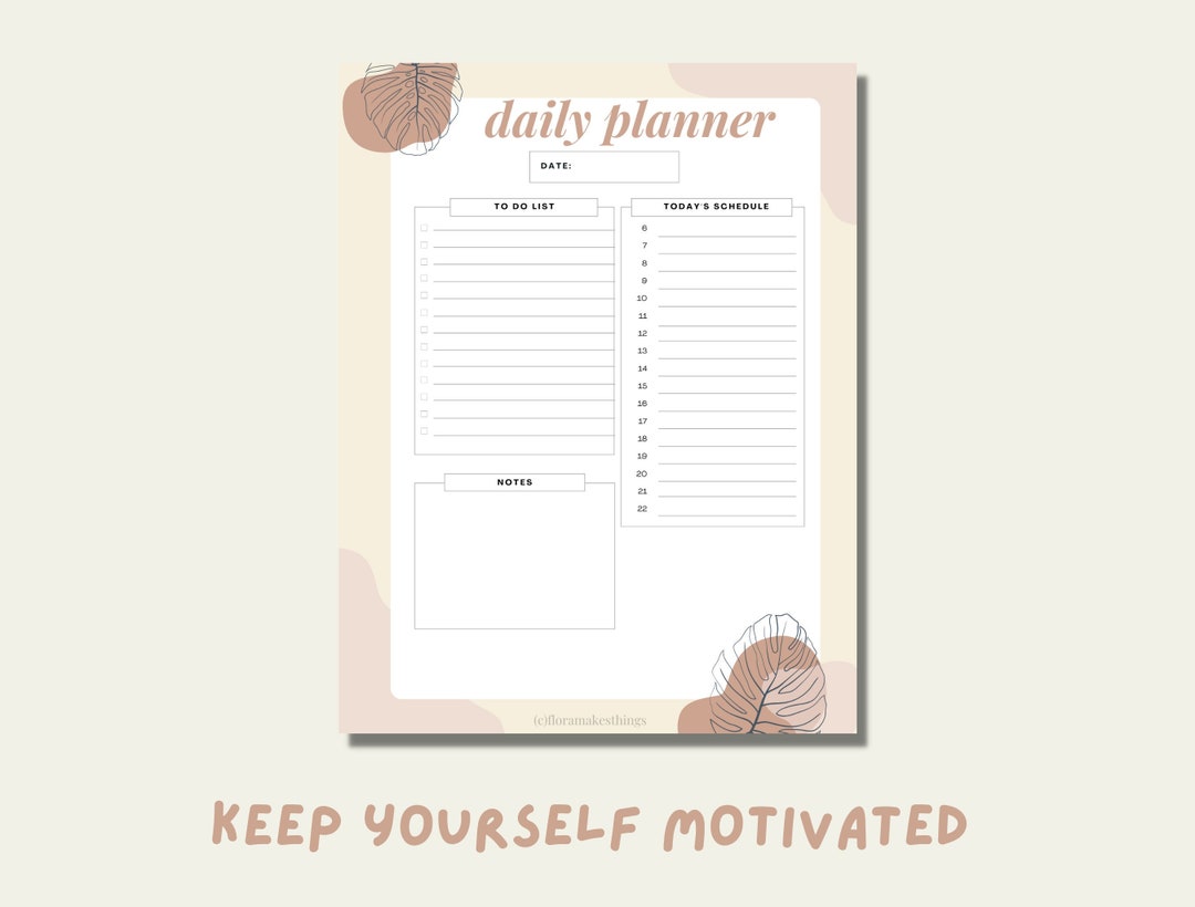 Minimalist Daily to Do List Printable, Productivity Planner, Instant ...
