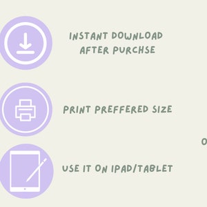 Daily Checklist, to Do List, Printable, Digital, Different Sizes, iPad ...
