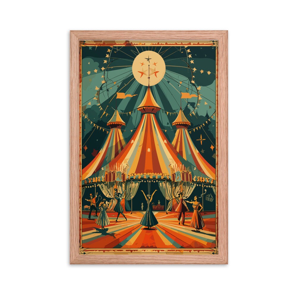 Framed Circus Art Print - the Big Top | Circus Inspired Poster | 12" X ...