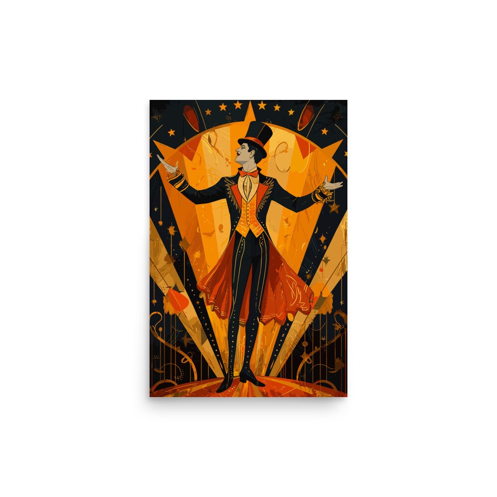 Circus Art Print the Ringmaster 12 X 18 24 X 36 Poster - Etsy