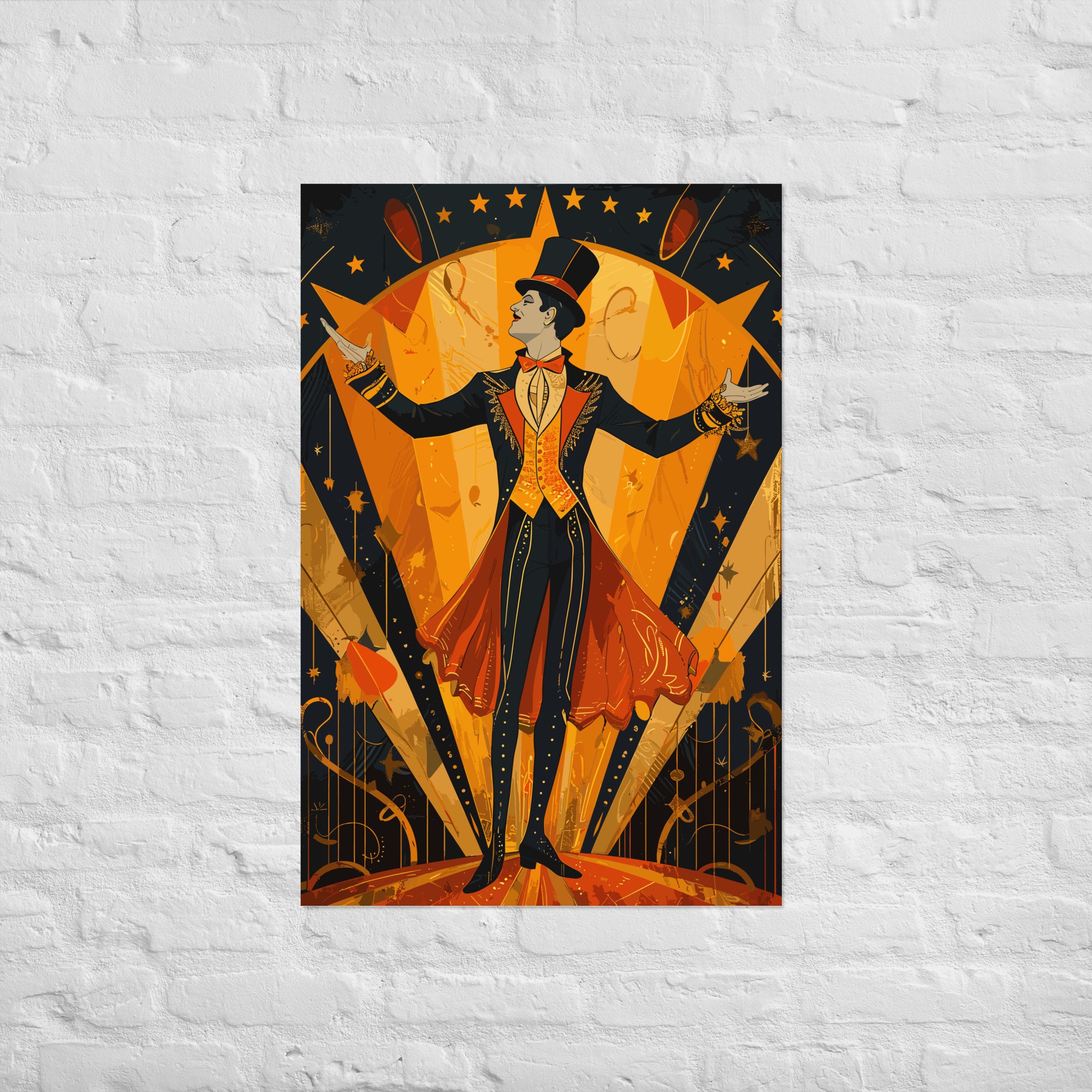 Circus Art Print the Ringmaster 12 X 18 24 X 36 Poster - Etsy