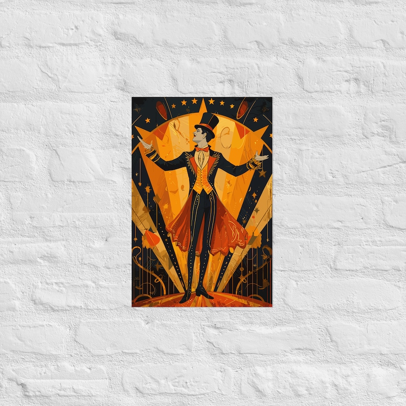 Circus Art Print the Ringmaster 12 X 18 24 X 36 Poster - Etsy