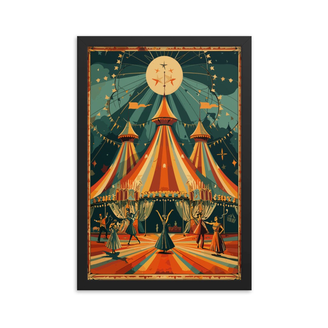 Framed Circus Art Print - the Big Top | Circus Inspired Poster | 12" X ...