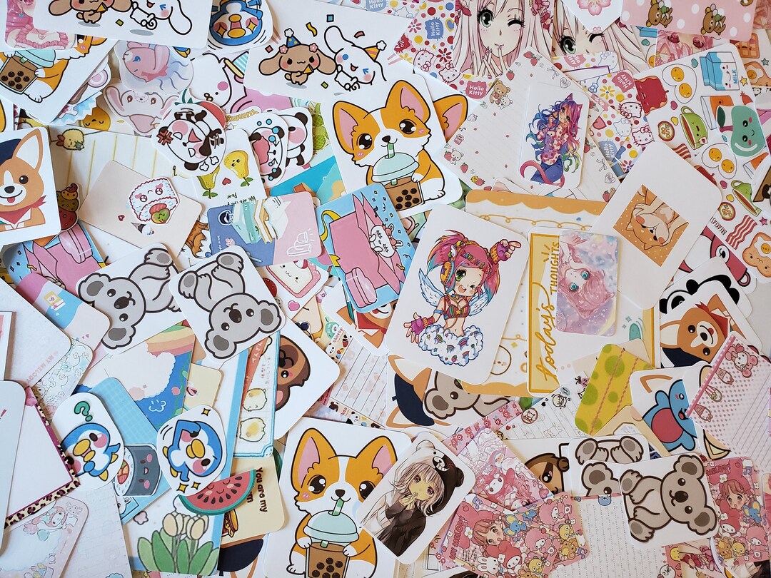 Kawaii Anime Mini Postcards, Notepaper, Stickers, Stationary ...