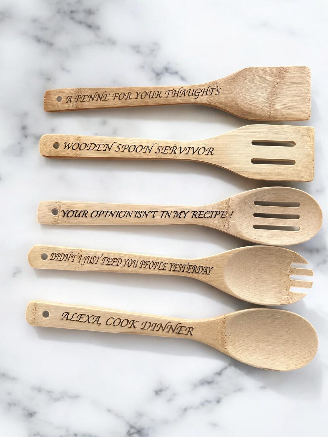Funny Saying Wooden Utensil Set. - Etsy