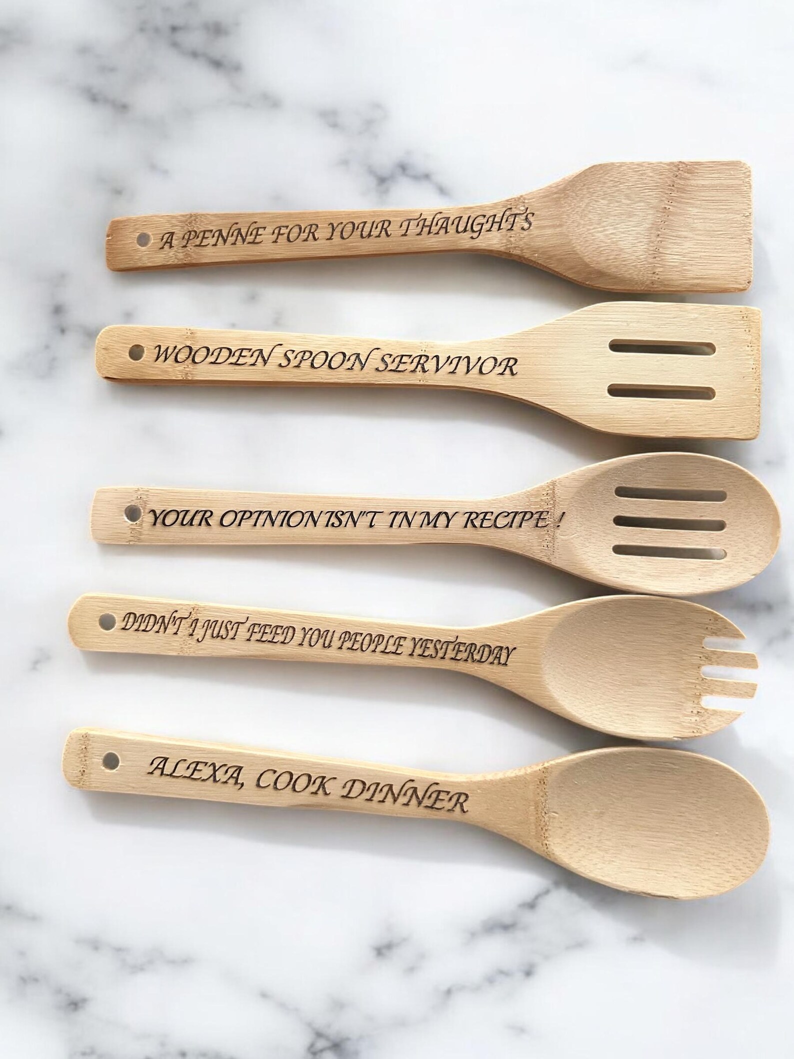 Funny Saying Wooden Utensil Set. - Etsy