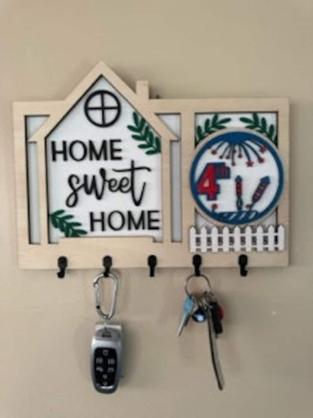 Home Sweet Home Key Sign Hand Painted Pieces, Welcome Sign, Wedding ...
