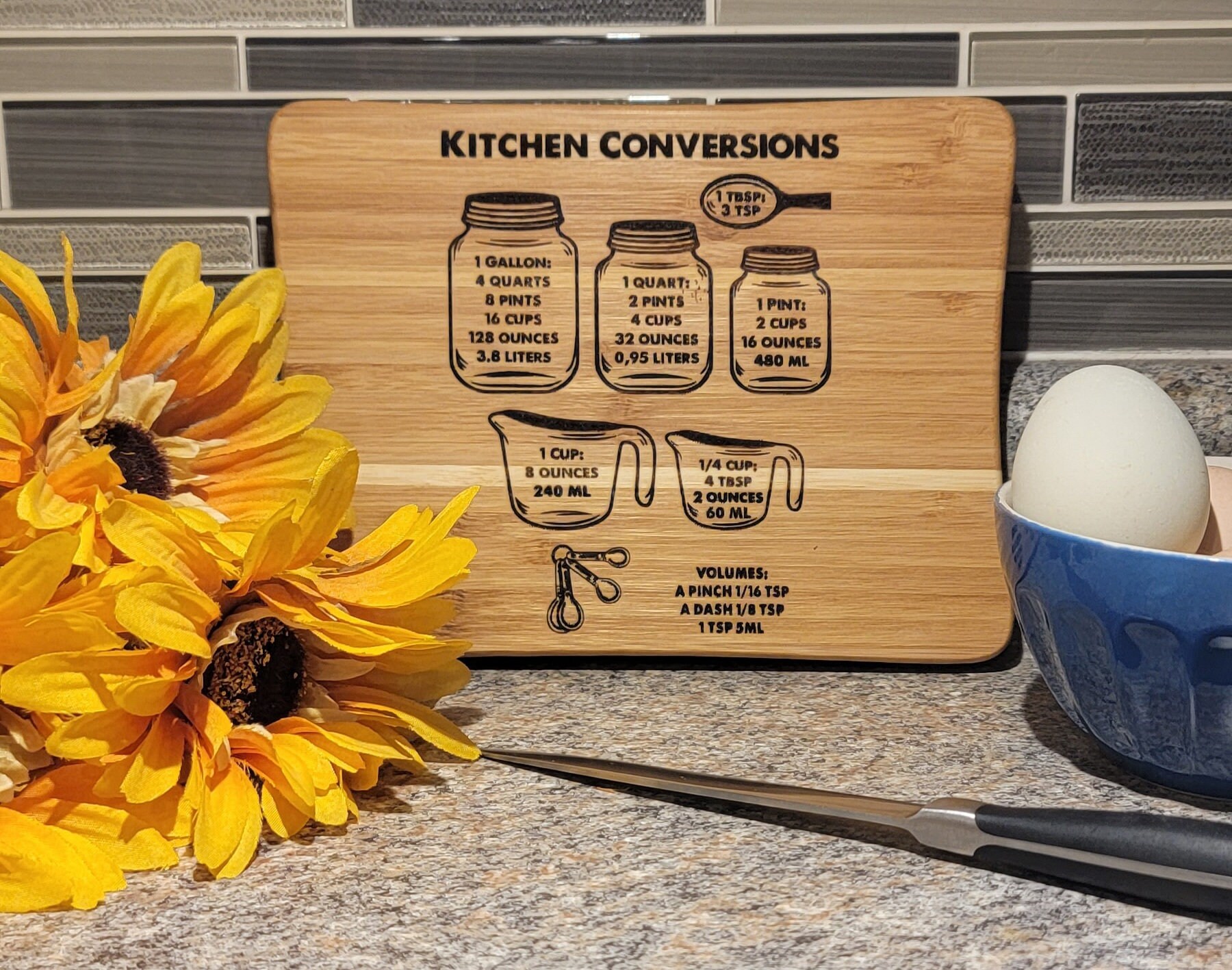 MINI Laser Engraved Kitchen Gift Idea, Housewarming Cutting Board, Gift ...