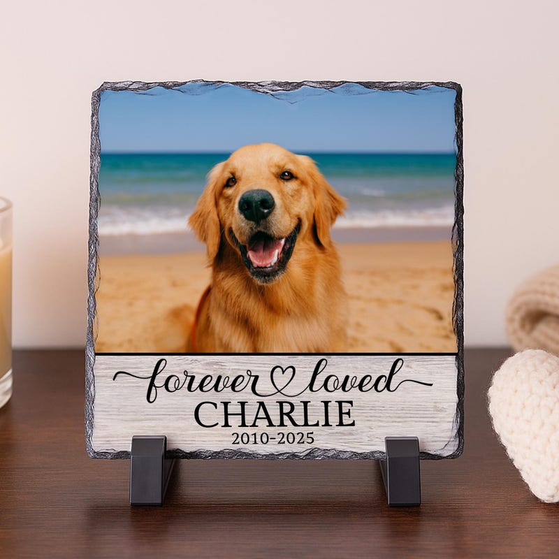 Slate Dog Memory Plaque - Etsy