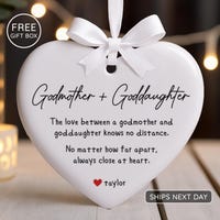 Goddaughter Christmas Ornament Gift for Goddaughter Personalized Name ...