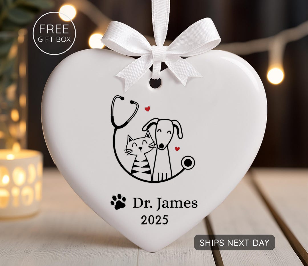 Custom Veterinarian Gift, Personalized Veterinarian Ornament ...
