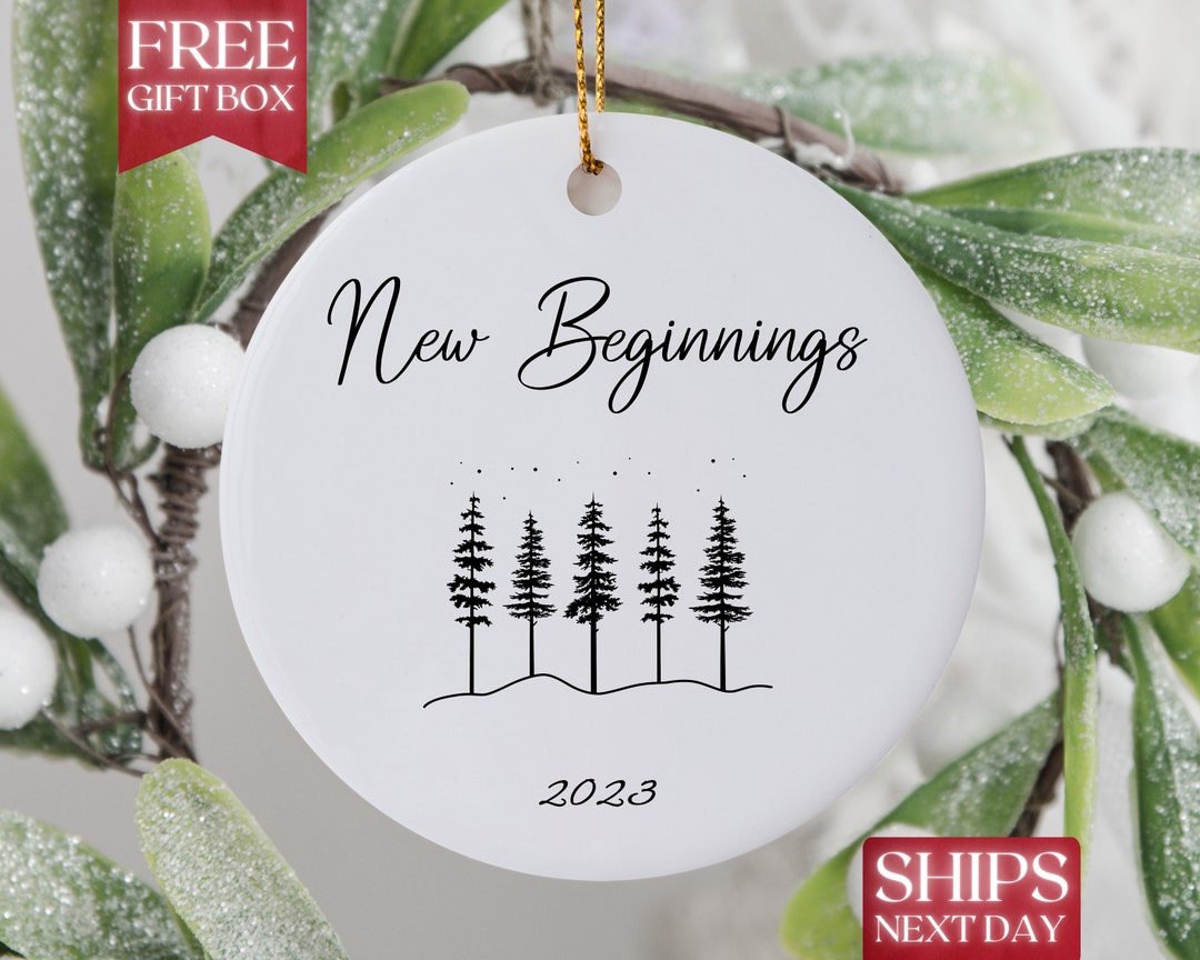 New Beginnings Gift Keepsake, New Beginnings 2023 Christmas Ornament Gift for New Home, New Life ...