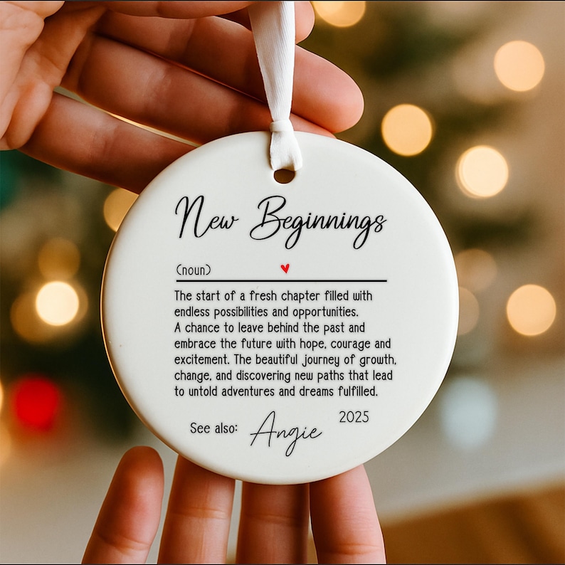 New Beginnings Gift Keepsake, New Beginnings 2026 - Christmas Ornament ...
