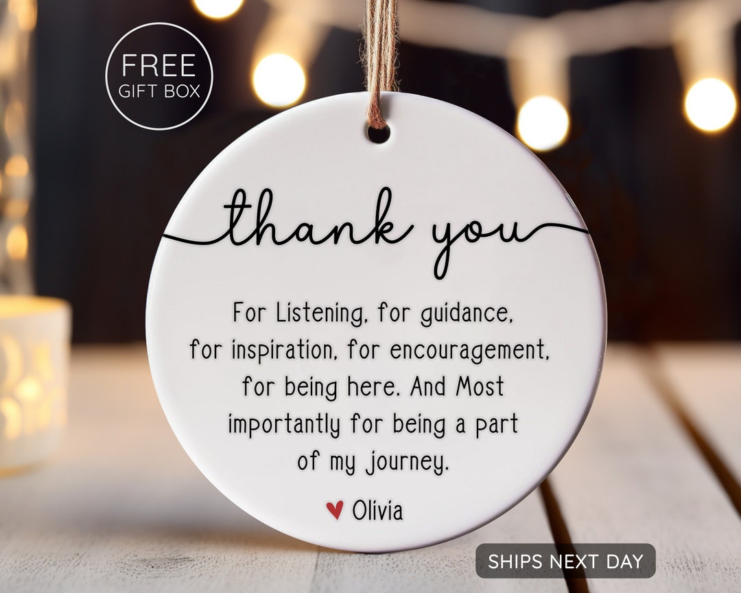 Thank You Christmas Ornament - Personalized Thank You Gift 2025 ...