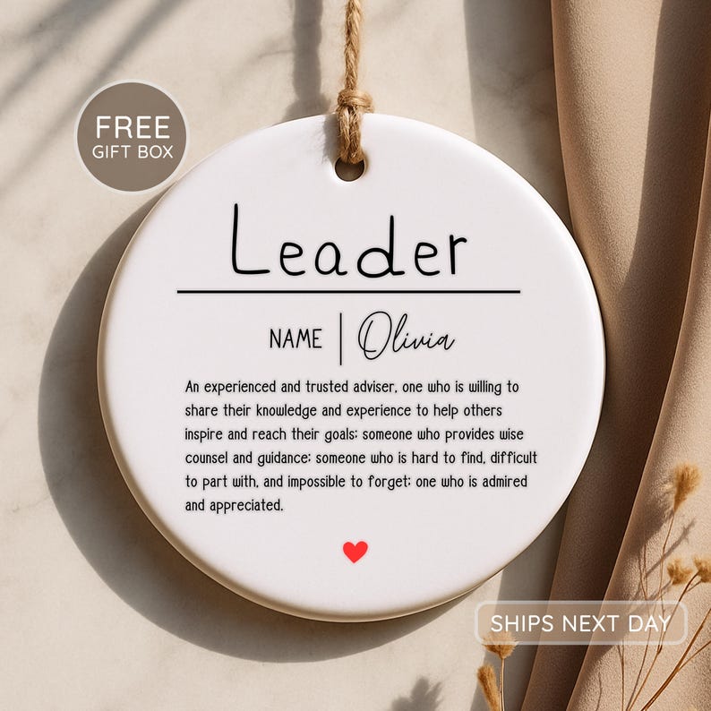 Leader Ornament – Boss Appreciation Gift, Mentor Thank You Keepsake ...