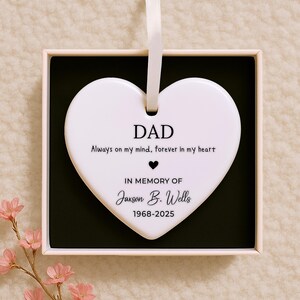 Dad Memorial Ornament – in Memory of Dad – Personalized Remembrance ...