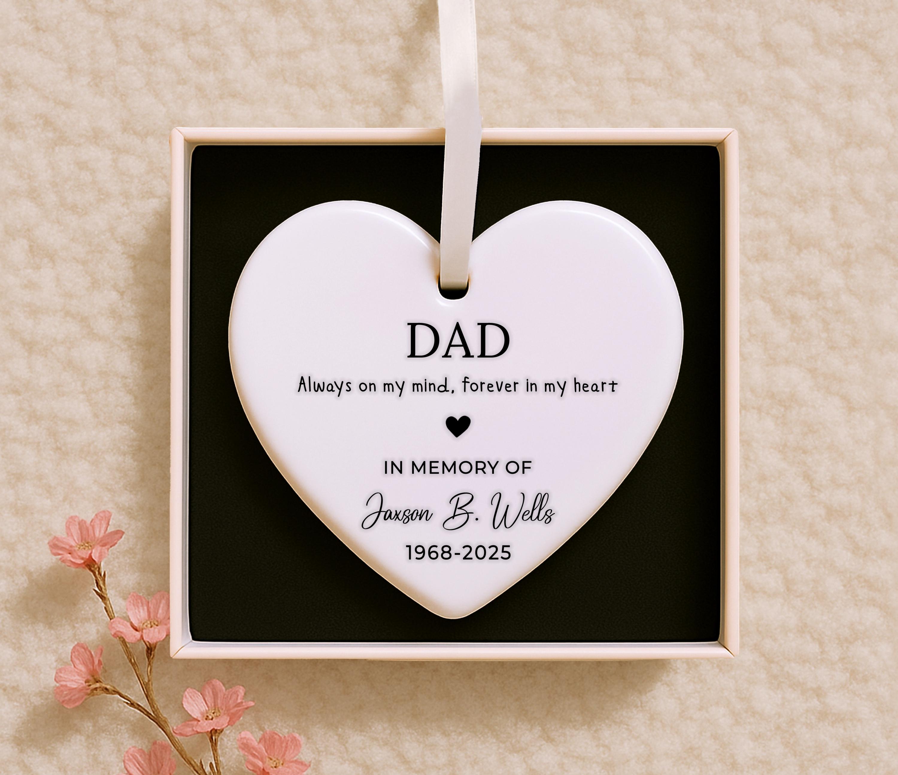 Dad Memorial Ornament – in Memory of Dad – Personalized Remembrance ...