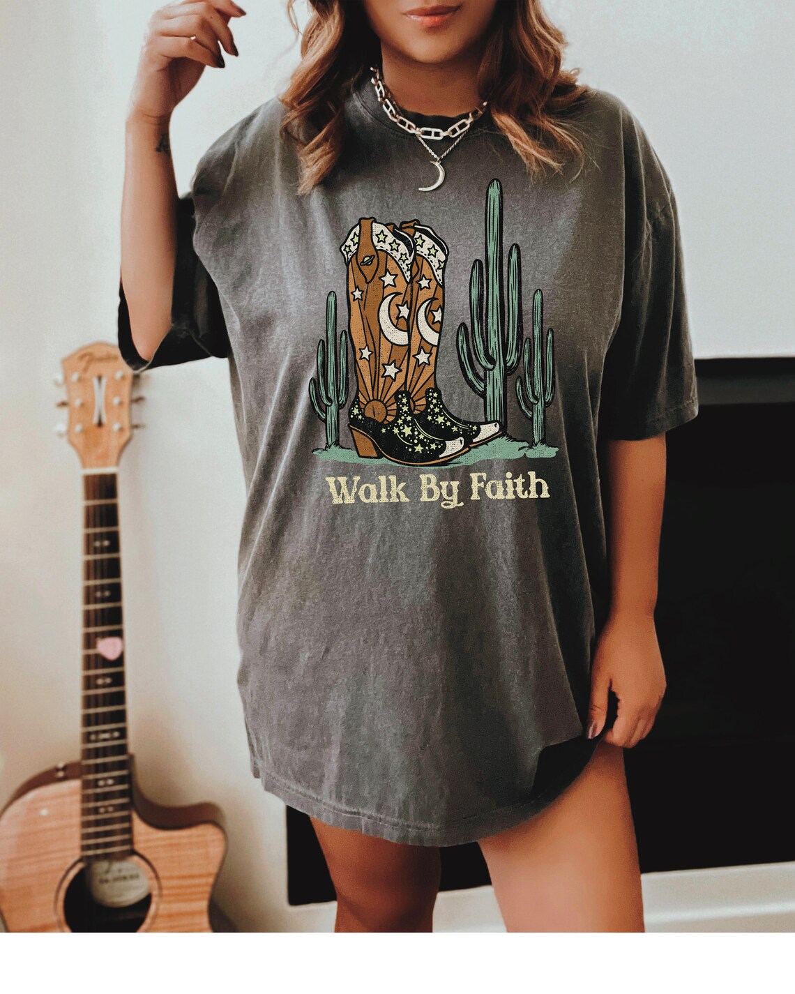 Western Png Christian Tshirt Design Cowboy Boots Graphic Vintage Faith ...