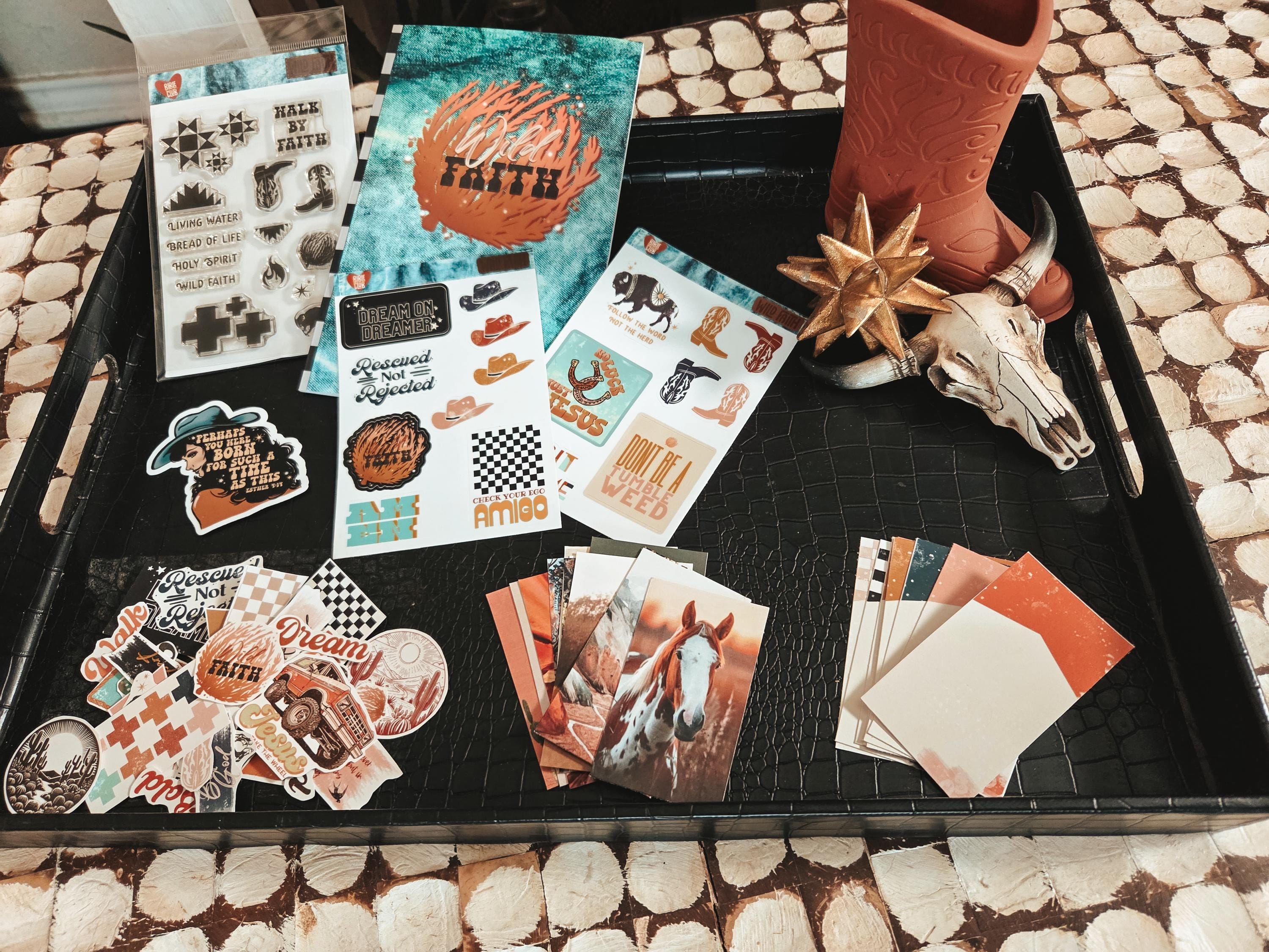 Wild Faith Devotional Bible Journaling Kit Western Christian Stamps - Etsy