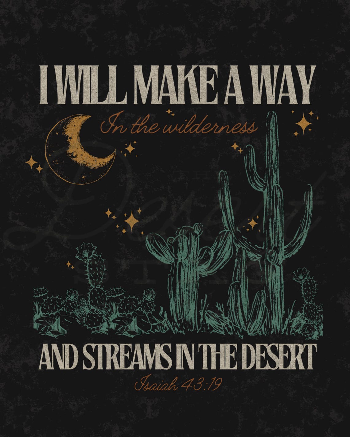 Desert Cactus Christian Bible Verse PNG Graphic (digital Download) - Etsy
