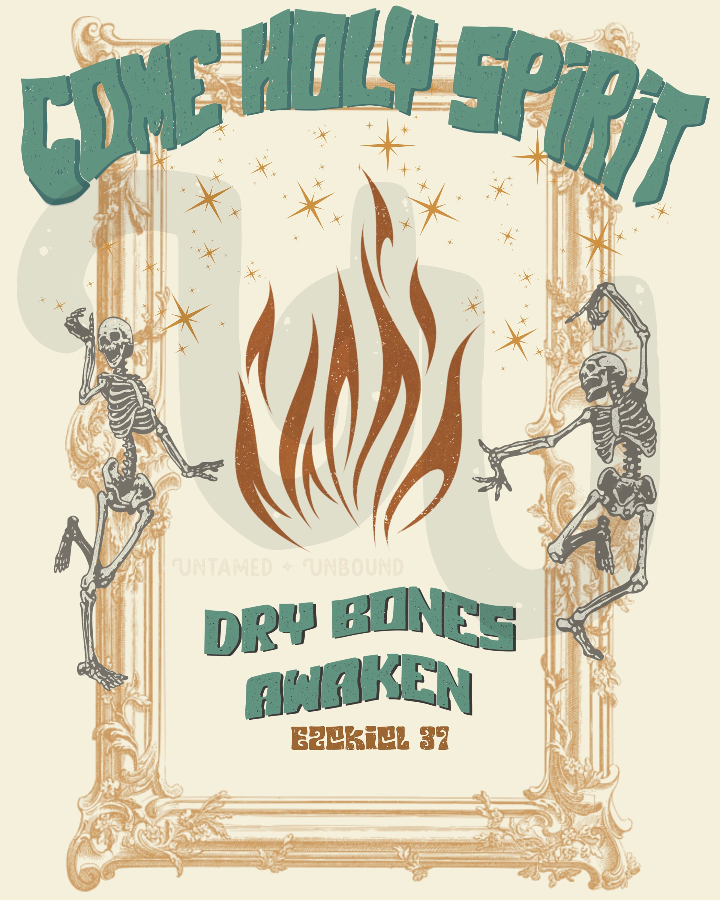 Holy Spirit Revival PNG, Dancing Skeletons Graphic (digital Download ...
