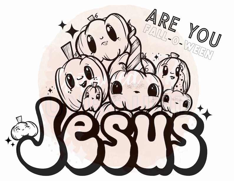 Fall-o-ween Jesus SVG Printable Coloring Page Sunday School Christian ...