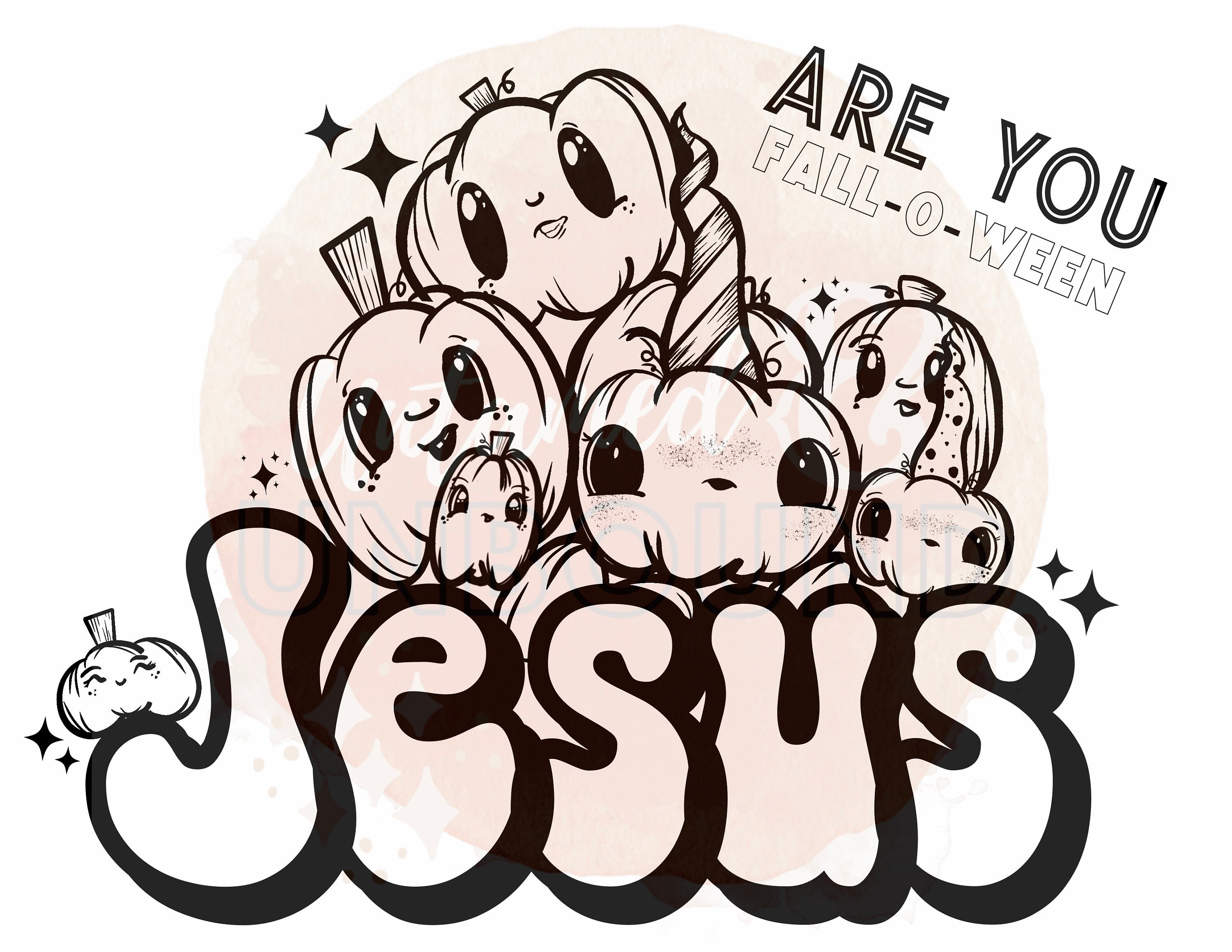 Fall-o-ween Jesus SVG Printable Coloring Page Sunday School Christian ...