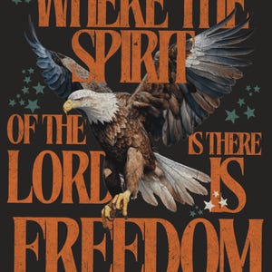 Freedom Eagle Christian Png Clipart Liberty Jesus DTF Faith - Etsy