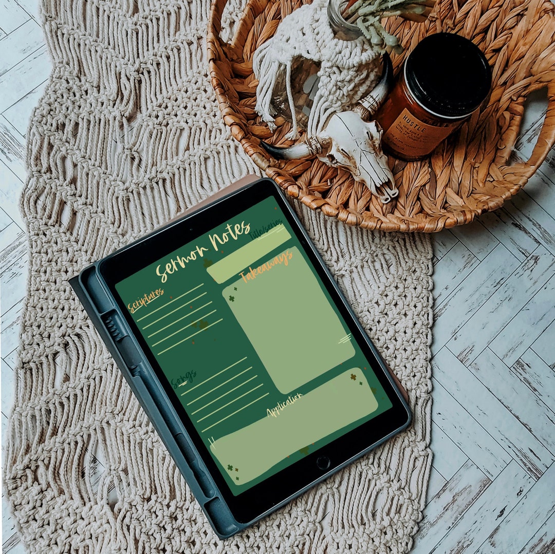 Digital Sermon Notes, Bible Study Notes, Digital Journal,goodnotes ...