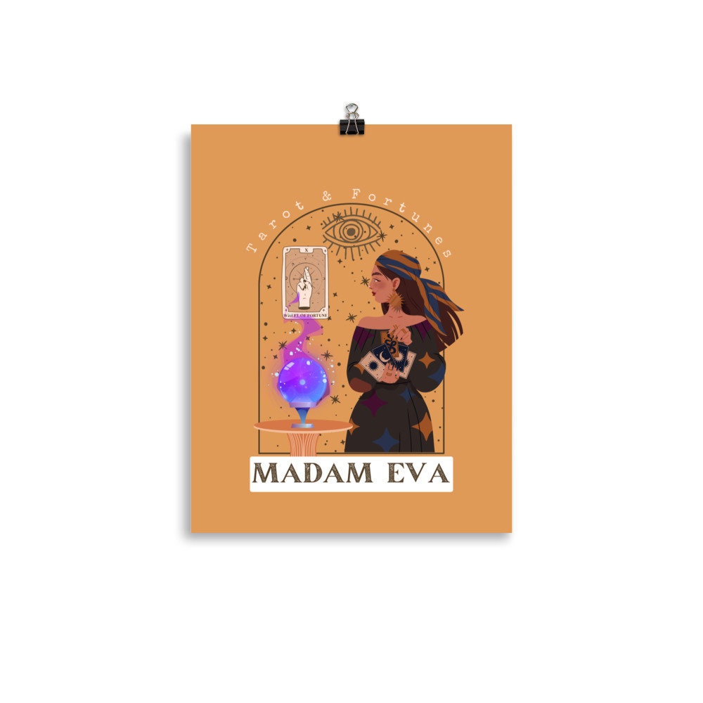 Curse of Strahd, Madam Eva Poster, Tarot Mystic Wall Art, Campaign ...