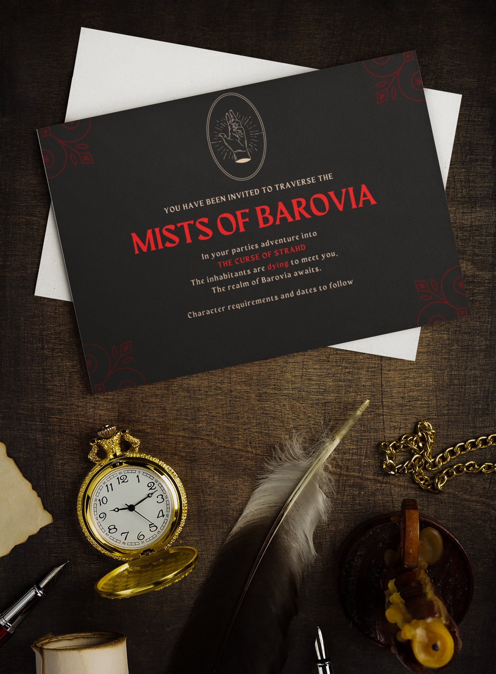 Curse of Strahd Custom Campaign Invitation Hand Out for Dungeon Masters ...