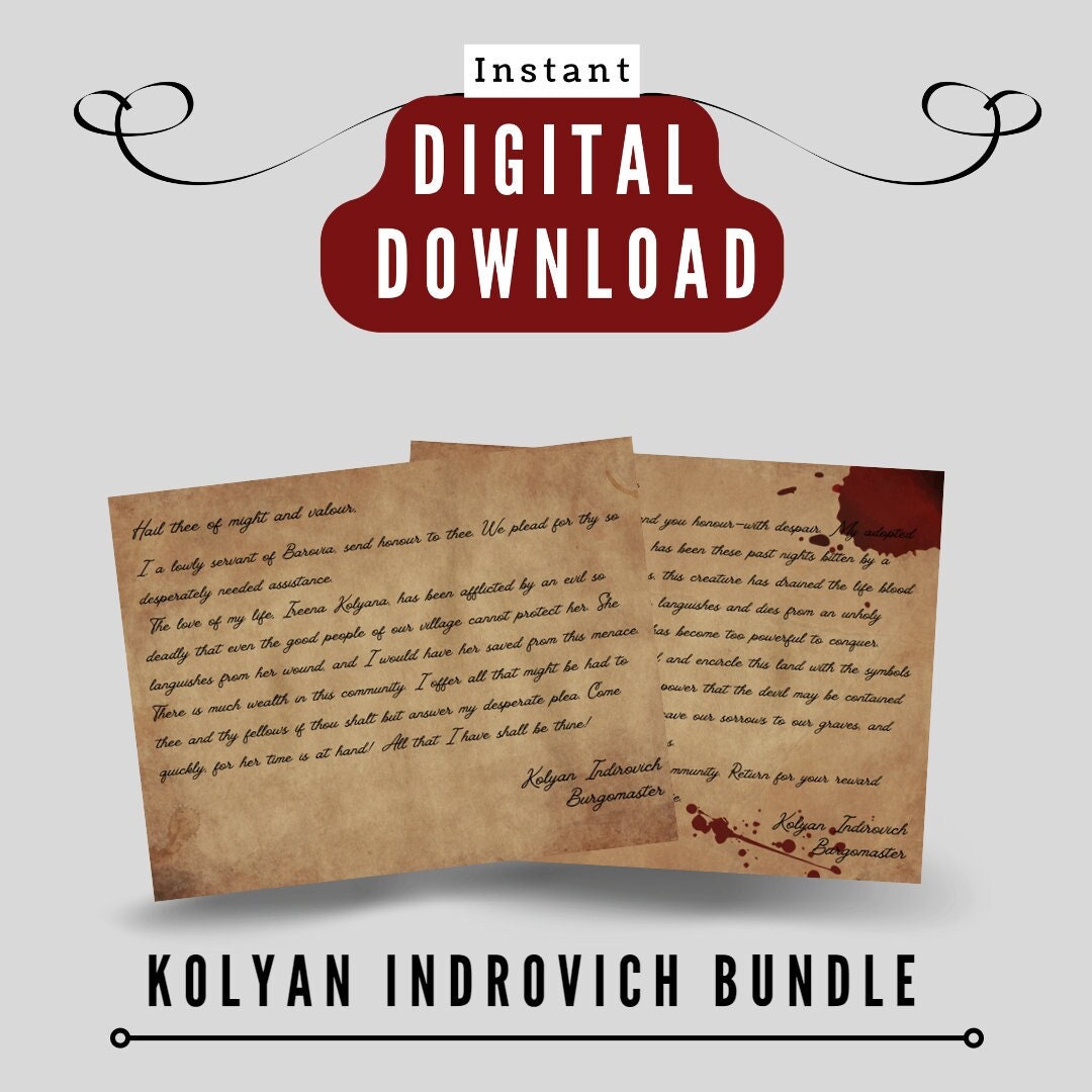 Curse of Strahd Custom Campaign Poster Letter Hand Out for - Etsy