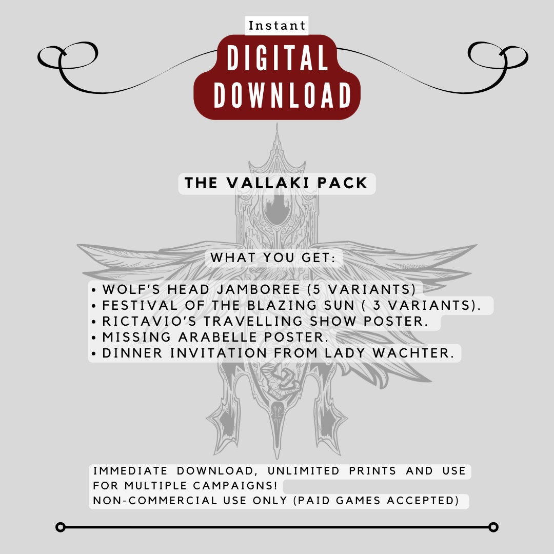 The Vallaki Pack, Curse of Strahd Custom Campaign Poster Hand Out for ...