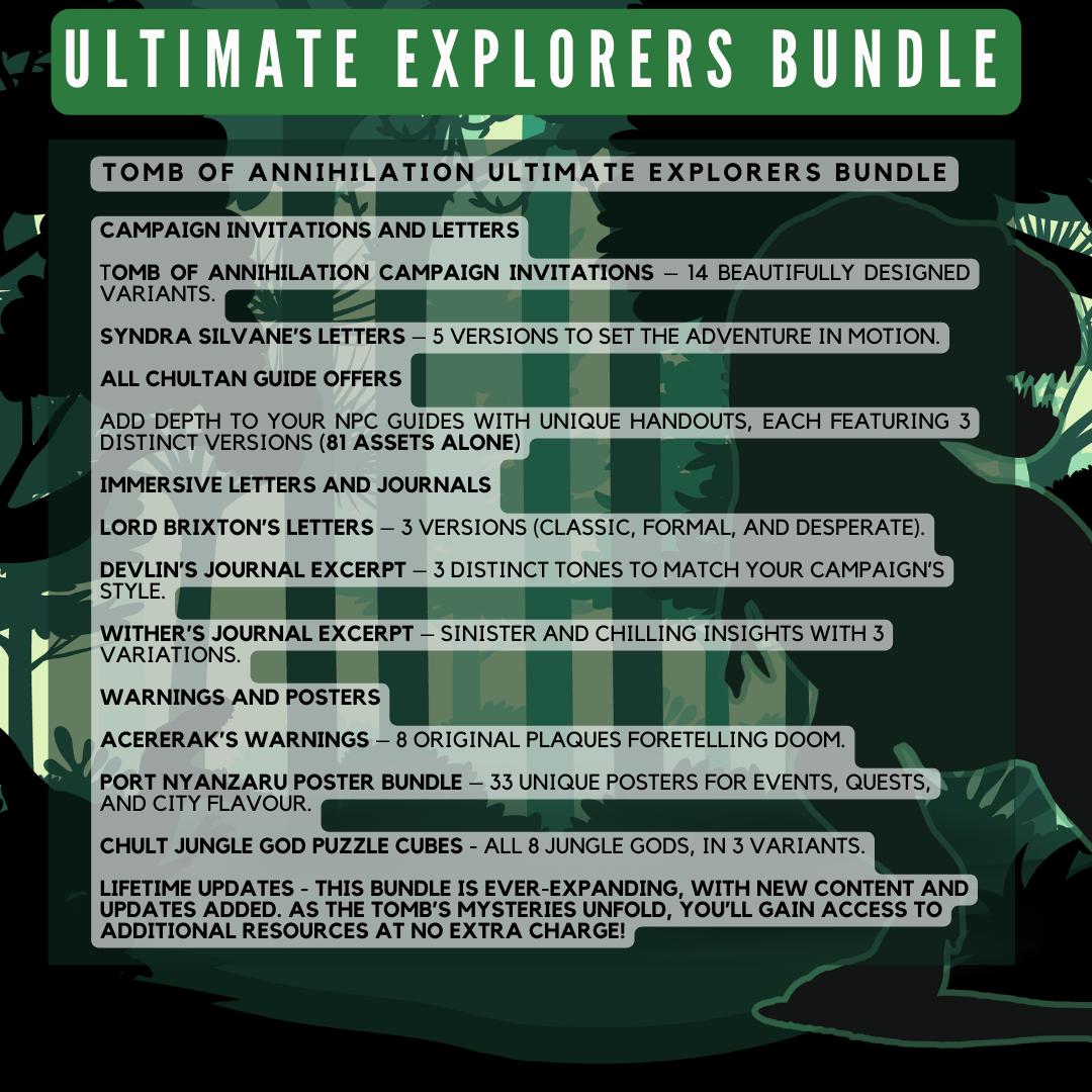 The ULTIMATE Explorers Bundle for Tomb of Annihilation, Campaign Hand ...