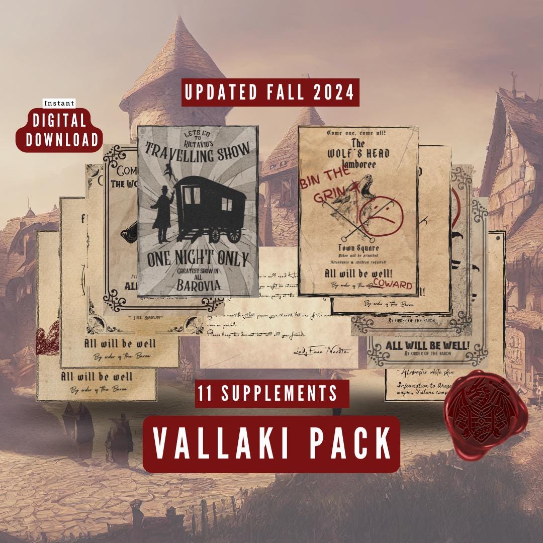 The Vallaki Pack, Curse of Strahd Custom Campaign Poster Hand Out for ...