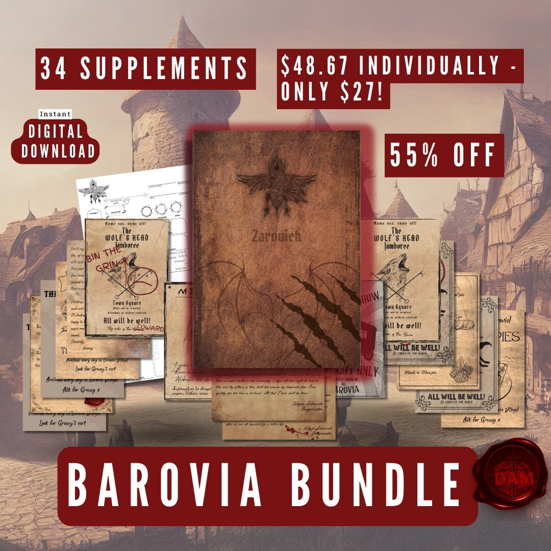 The GRAND Barovian Bundle Curse of Strahd Custom Campaign Poster Hand ...