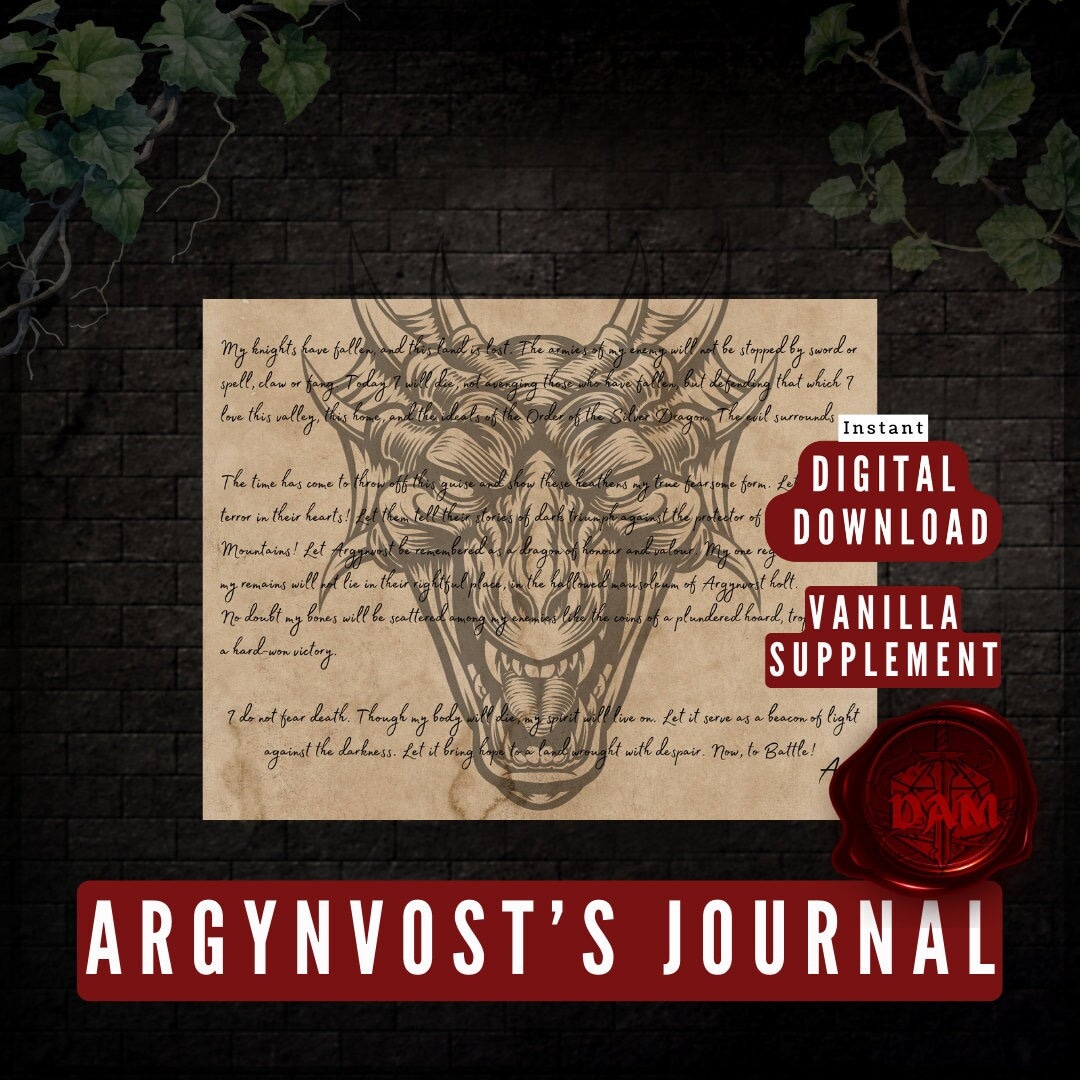 Curse of Strahd Custom Campaign Poster Letter Hand Out for Dungeon ...