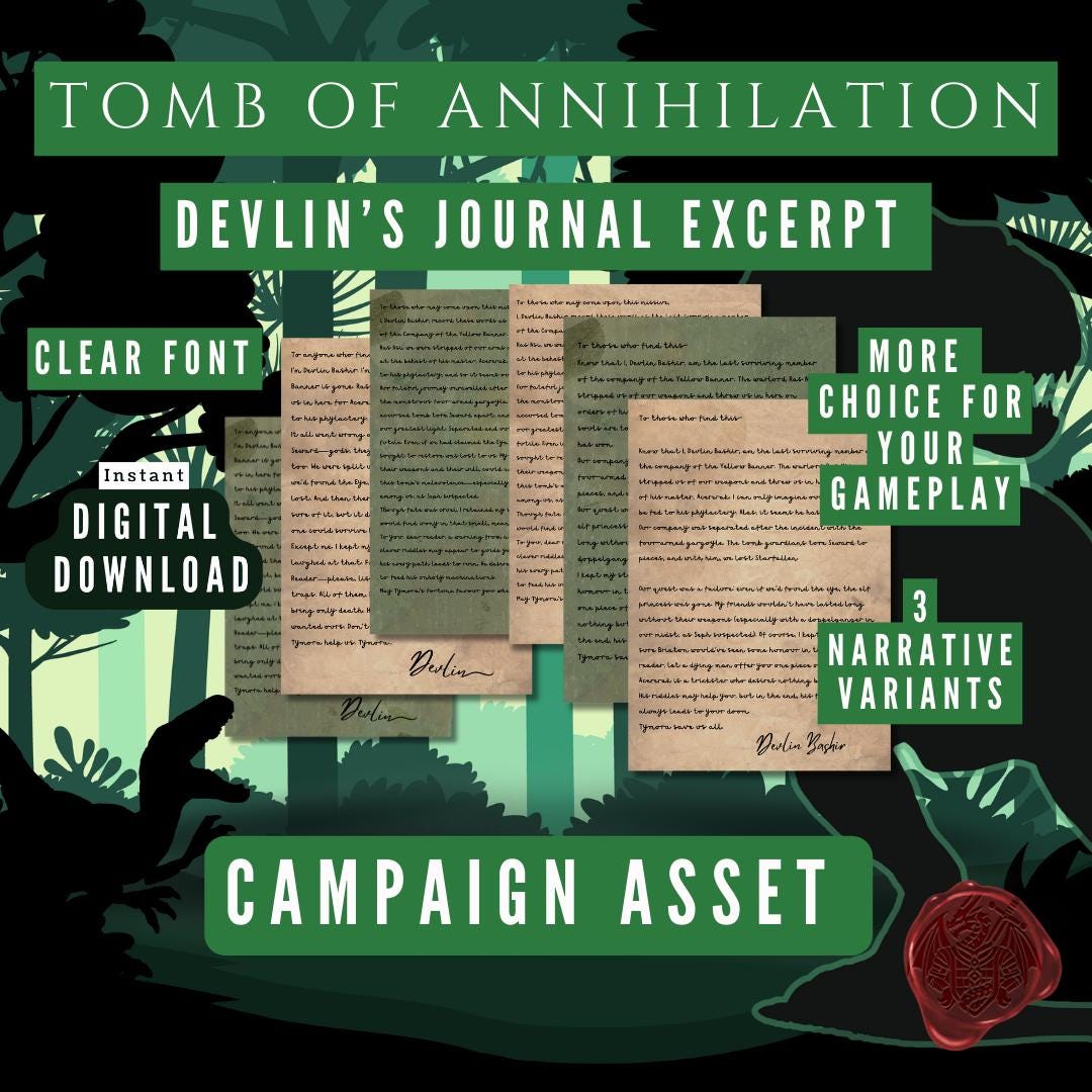 Devlins Journal Excerpt, the Tomb of Annihilation, Chult Jungle ...