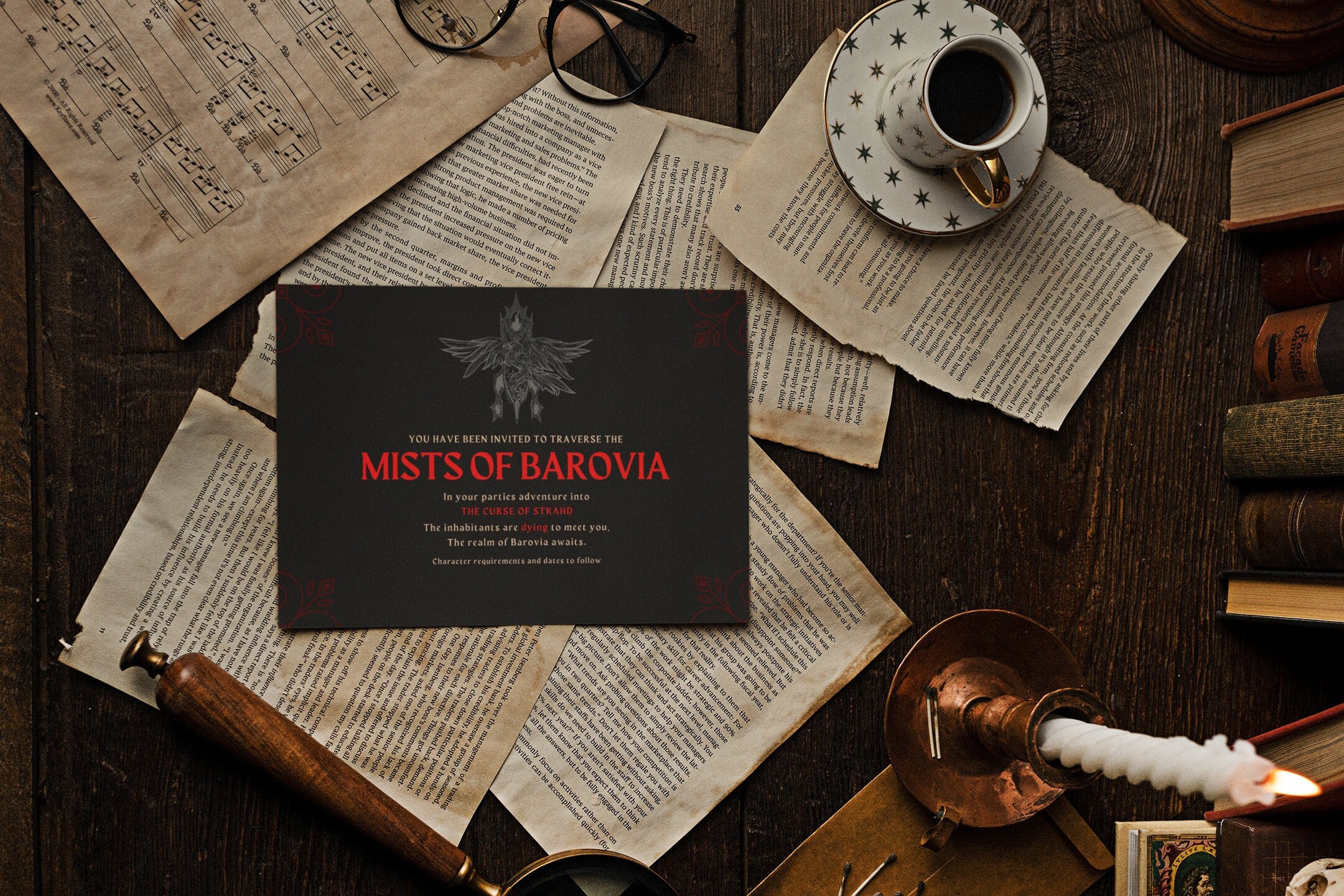 Curse of Strahd Custom Campaign Invitation Hand Out for Dungeon Masters ...