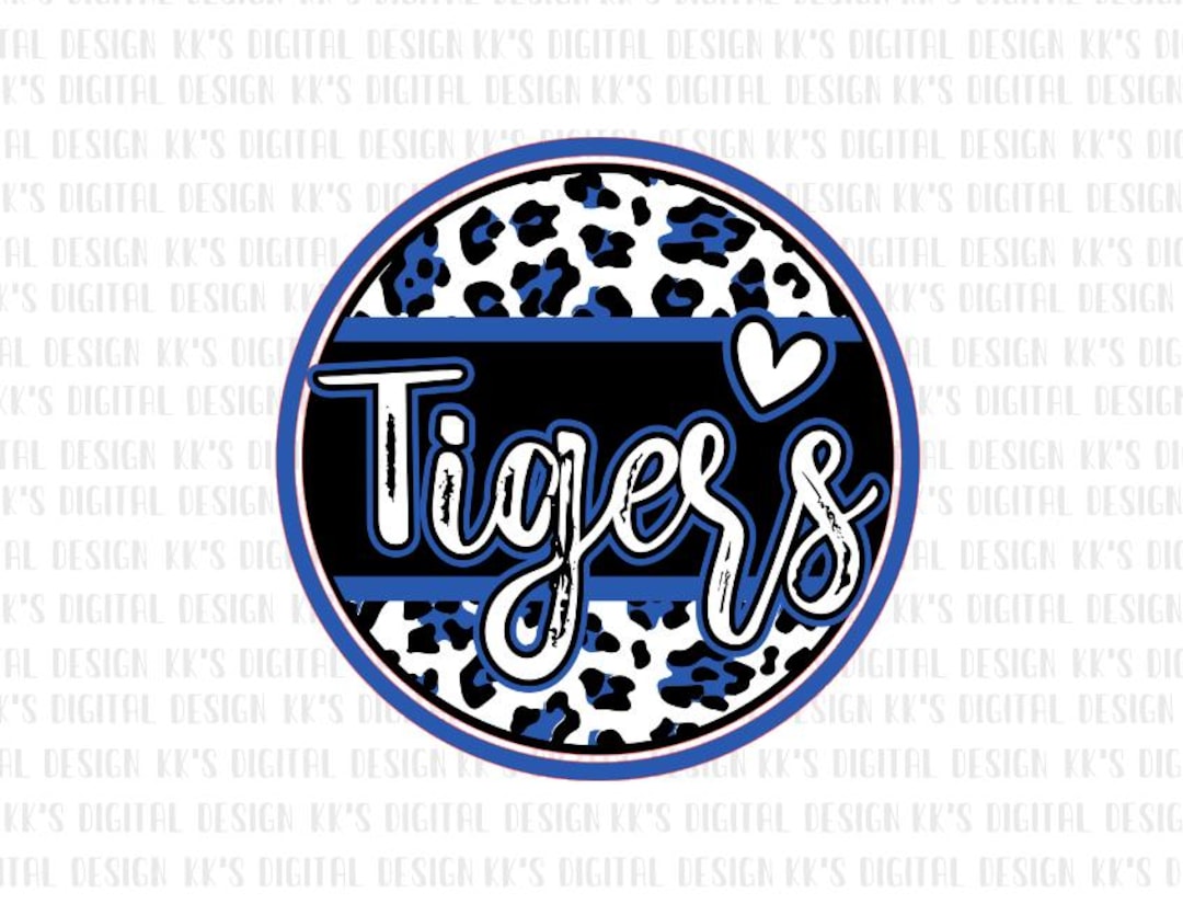 Tigers | Ringgold | Blue and White | School Spirit | Mascot | Digital ...