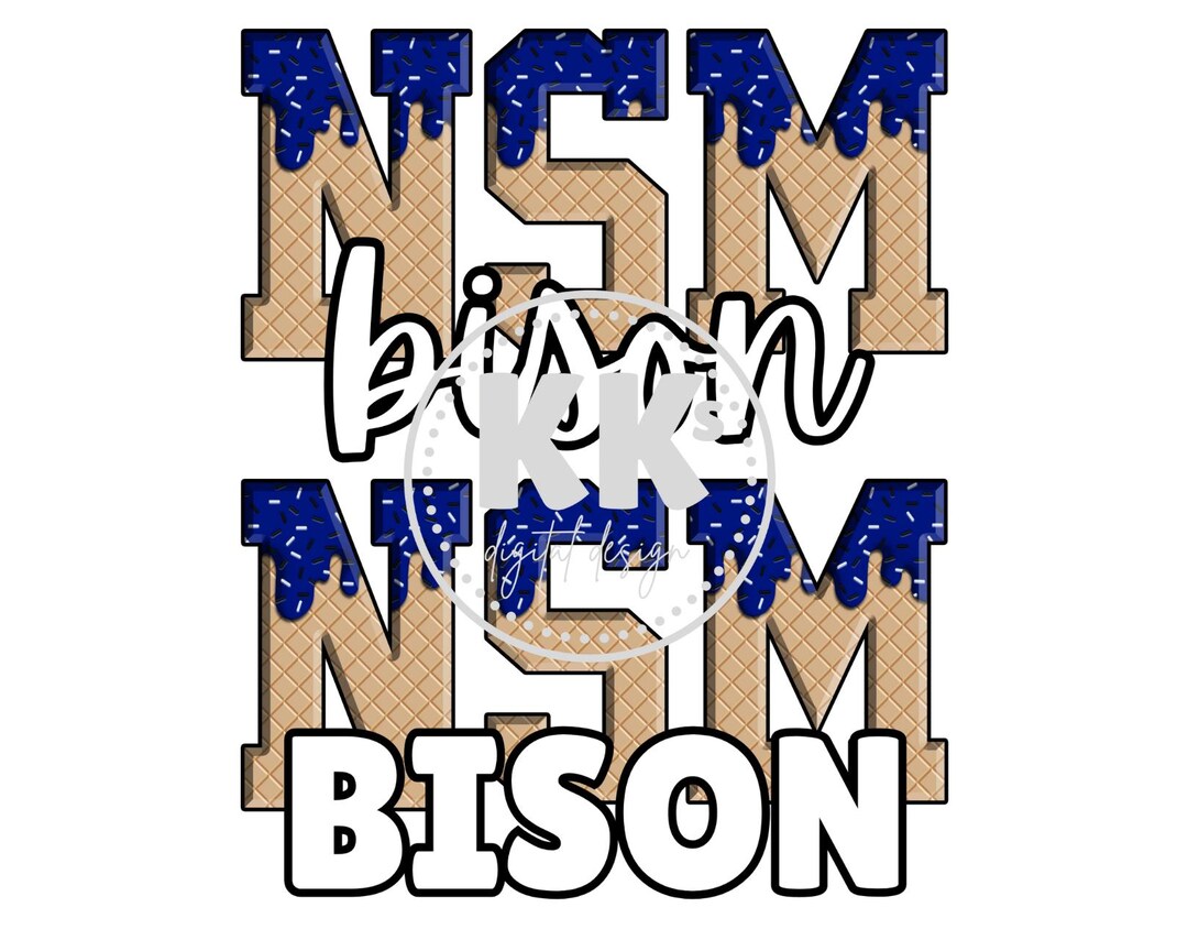 North Sand Mountain | Bison | Ice Cream Drip | Mascot | Digital File ...