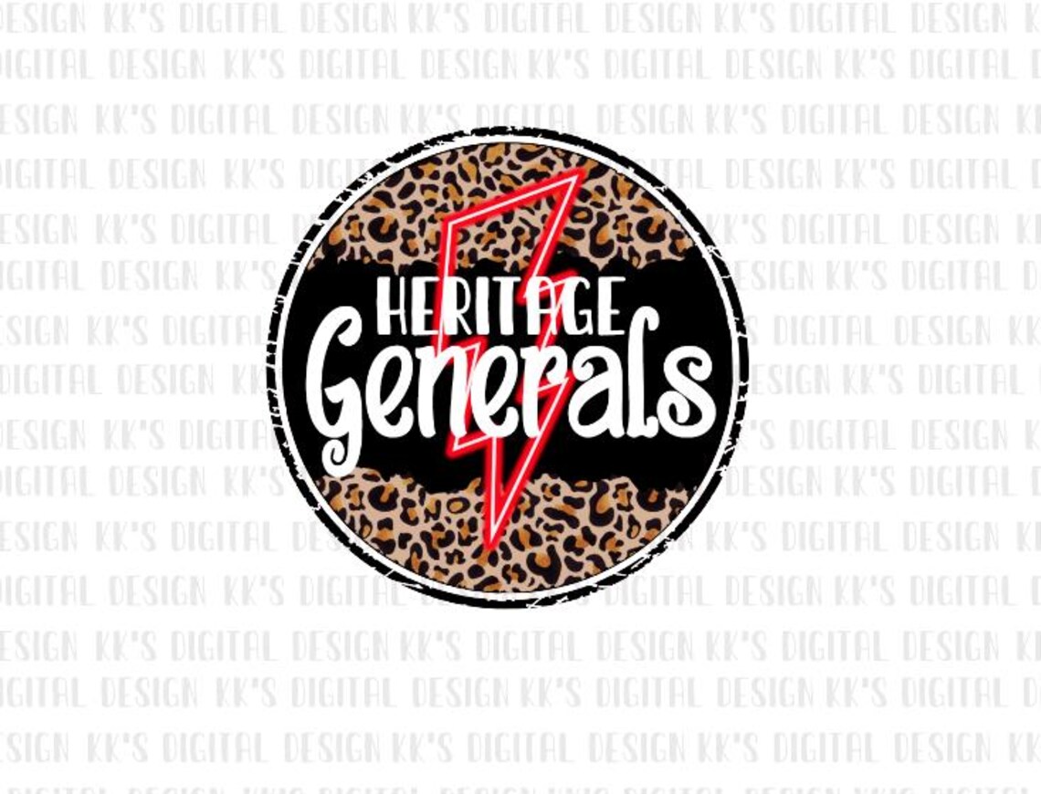 Heritage | Generals | School Spirit | Mascot | Digital File | PNG - Etsy