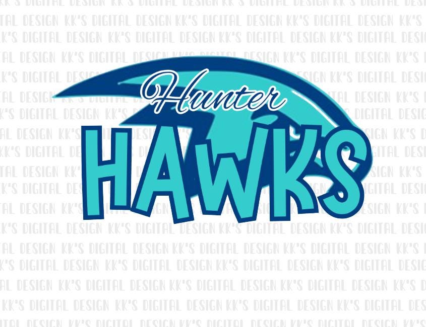 Hunter Hawks | School Spirit | Mascot | Digital File | PNG - Etsy