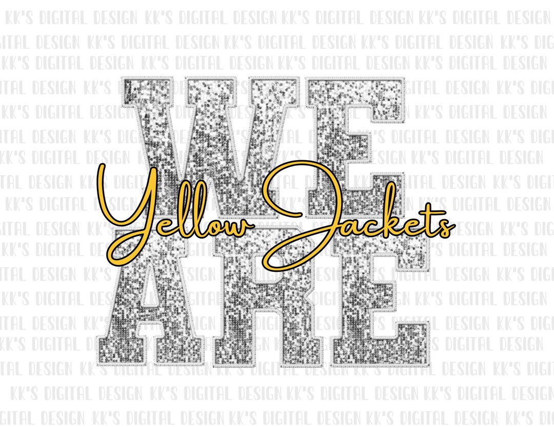 Yellow Jackets Mascot: Black and Gold Bling PNG (digital File) - Etsy