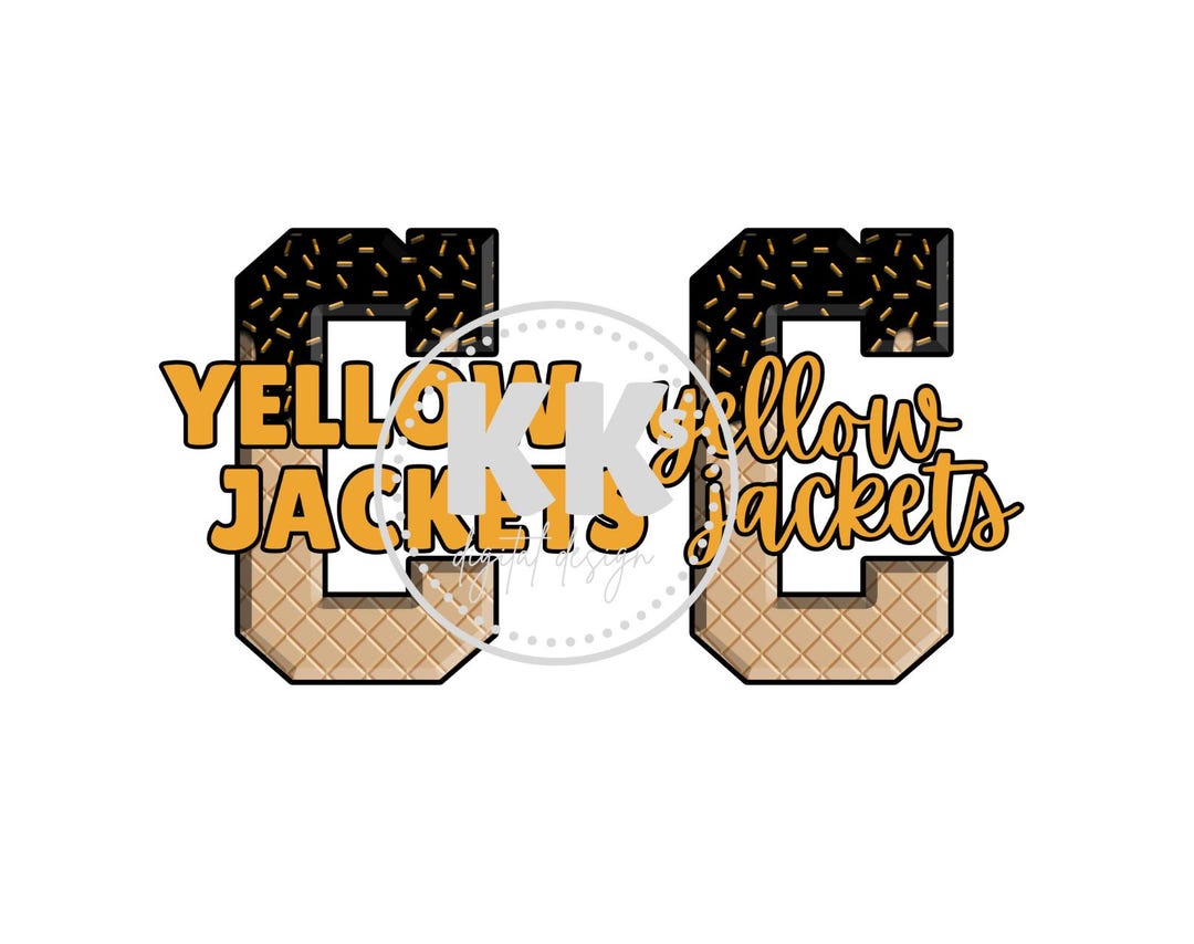 Yellow Jackets | Calhoun | Ice Cream Drip | Mascot | Digital File | PNG ...