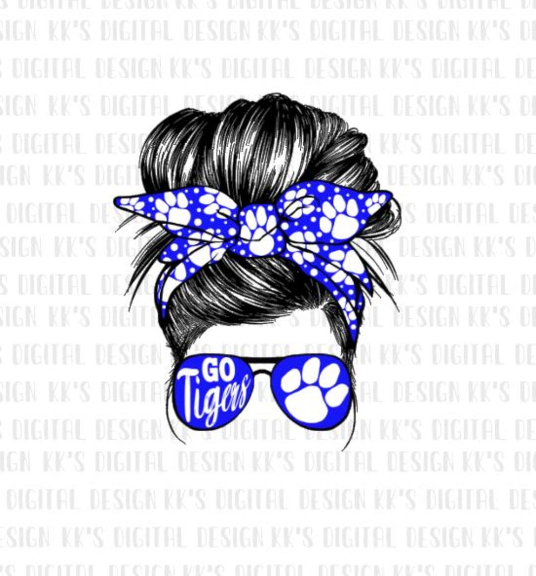 Tigers | Ringgold | Blue and White | School Spirit | Mascot | Digital ...