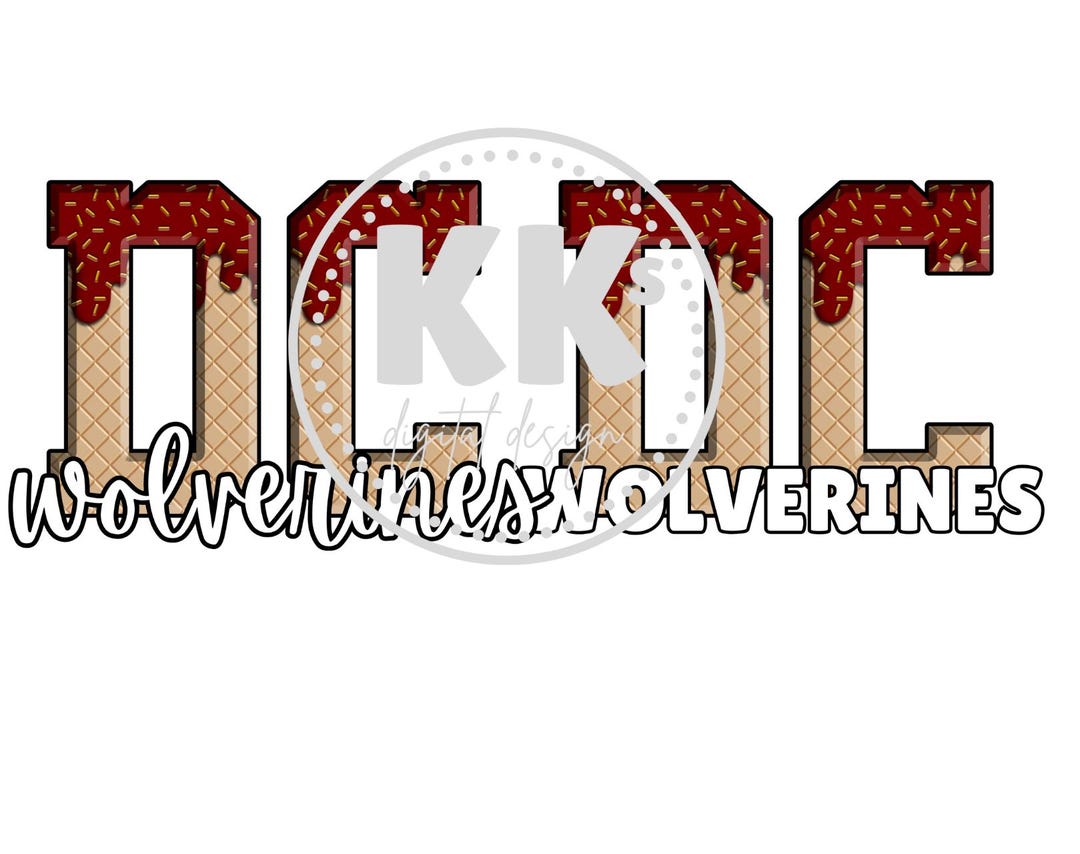 Dade County | Wolverines | Ice Cream Drip | Mascot | Digital File | PNG ...