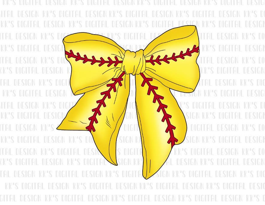Softball Bow | Softball Season | Digital File | PNG - Etsy