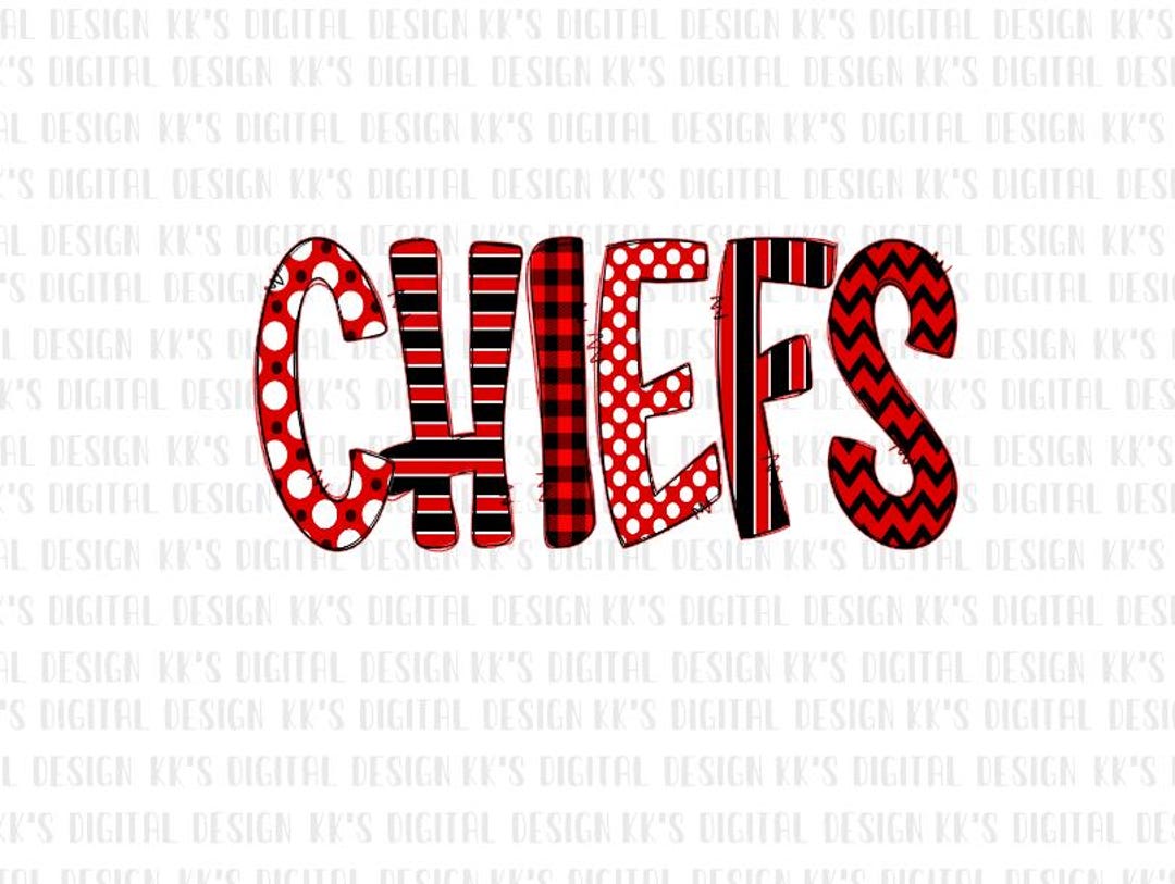 Chiefs Black and Red School Spirit Mascot Digital File PNG - Etsy