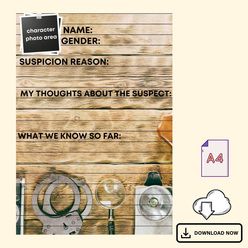 Detective Notes Planner, True Crime Detective Notebook,printable ...